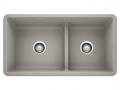 Blanco 442737 Precis 33" Reversible 1 3/4 Double Bowl Undermount ...